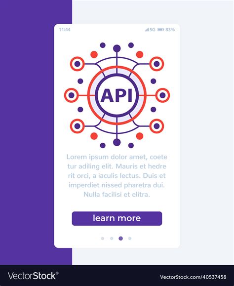 Api Application Programming Interface Banner Vector Image