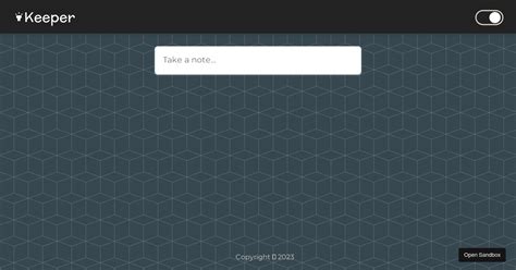 The5erenerebe1keeper Note Taking App Codesandbox