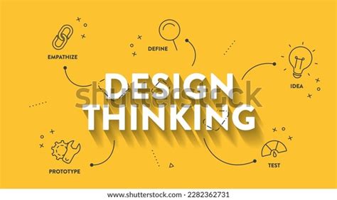 Design Thinking Process Diagram Chart Infographic Stock Vector Royalty Free