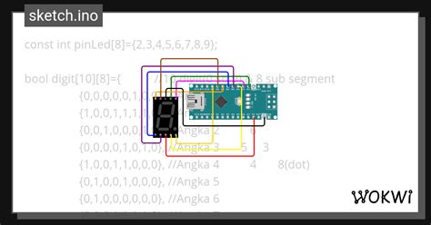 Seven Segment Wokwi ESP32 STM32 Arduino Simulator