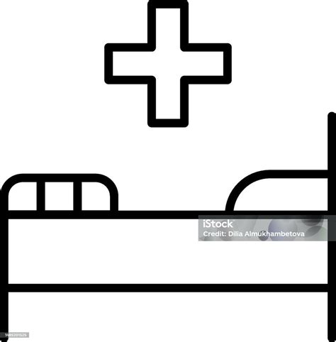 크로스 오버 베드 격리 벡터 기호 편집 가능한 획 다양한 유형의 디자인 배너 인포 그래픽 상점 상점 웹 사이트에 적합 가정의 방에 대한 스톡 벡터 아트 및 기타 이미지