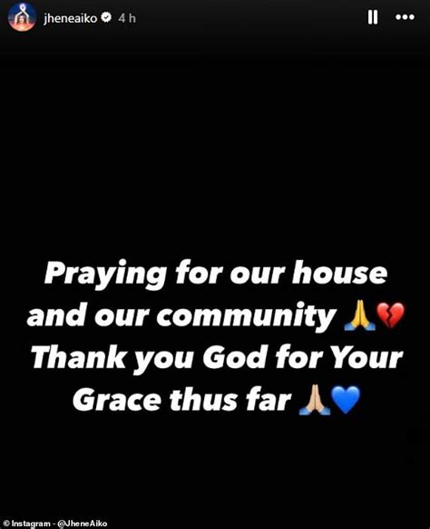 Jhene Aiko reveals LA fire has burned her home 'to the ground' as she ...