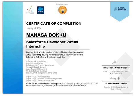 manasa dokku on linkedin salesforce ace