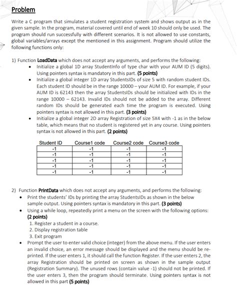 Solved Problem Write A C Program That Simulates A Student