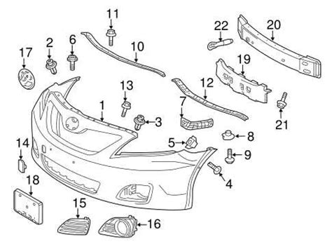 Toyota Camry Front Bumper Parts Diagram Guide