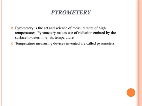 Ppt Pyrometers Powerpoint Presentation Free Download Id 389767