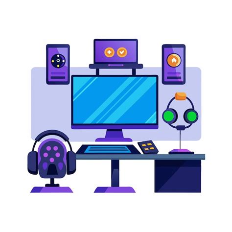 Gaming Equipment Vector Illustration Premium Ai Generated Vector