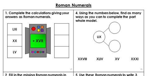 Year 5 Roman Numerals Lesson Classroom Secrets Classroom Secrets