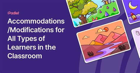 Accommodations Modifications For All Types Of Learners In The Classroom