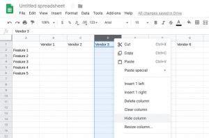 How To Hide Columns Or Rows In Google Sheets