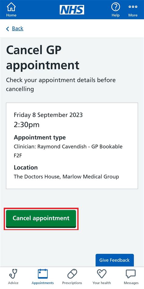 Cancelling Appointments Guide Marlow Medical Group
