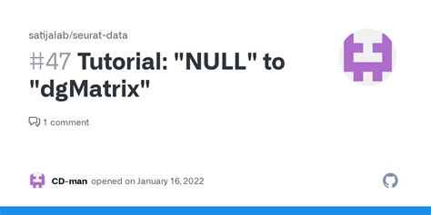 Tutorial NULL To DgMatrix Issue Satijalab Seurat Data GitHub