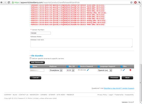 blackberry app submit spanish language stack overflow