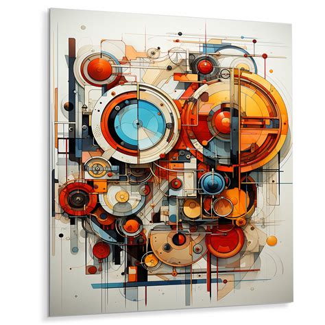 Designart Assemblage Geometric Constructivism Dynamic Painting I