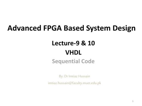 Ppt Advanced Fpga Based System Design Powerpoint Presentation Free