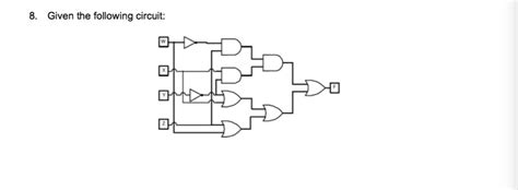 solved 8 given the following circuit