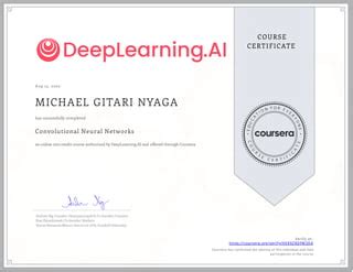 Convolutional Neural Networks DEEP LEANING AI Pdf