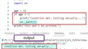 How To Exit An If Statement In Python