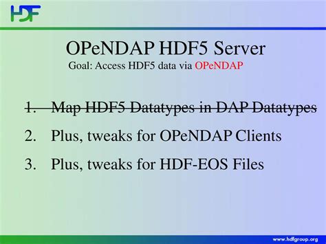 hdf5 opendap project update and demo ppt download
