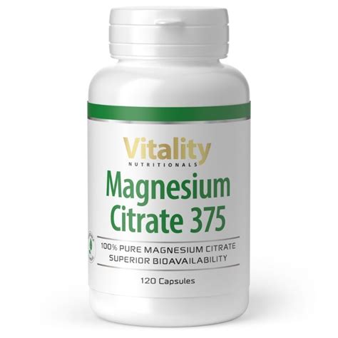 Magnesium Citrat 375 mg - Magnesium Citrate 375 Vitality Nutritionals ...