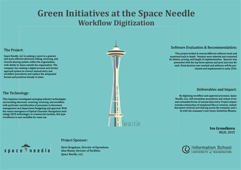 Green Initiatives At The Space Needle Workflow Digitization Information School University