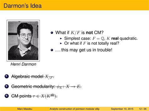 Analytic Construction Of Points On Modular Elliptic Curves Ppt