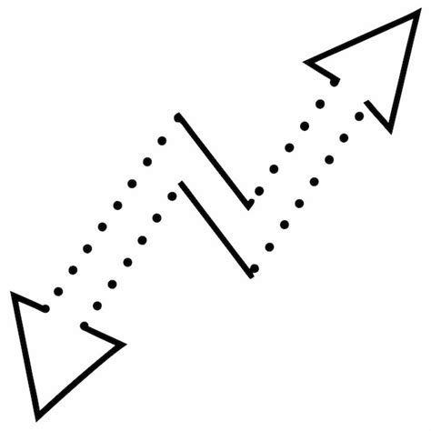 Geometric Abstract Flat Vector Illustration Arrow Pointing Right Left