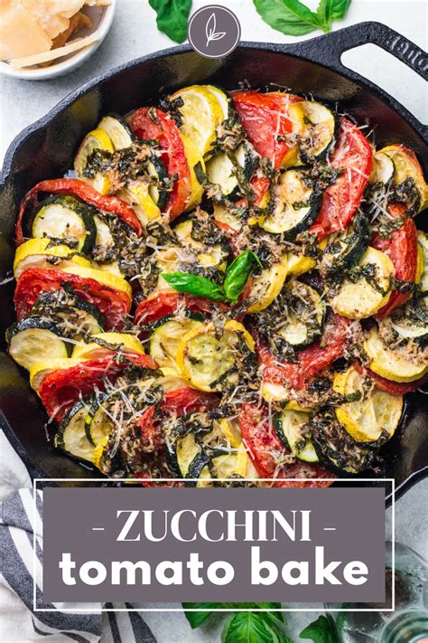 Healthy Zucchini Tomato Bake Recipe Side Dish Recipes Healthy Easy