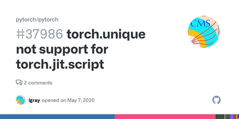 torch.unique not support for torch.jit.script · Issue #37986 · pytorch/pytorch · GitHub