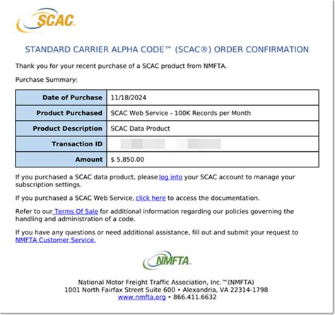Purchasing A Scac Api Service Nmfta Help Center