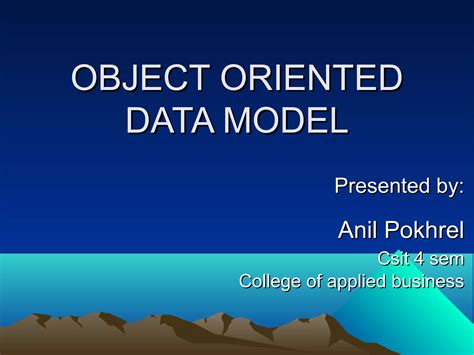 oodm object oriented data model ppt
