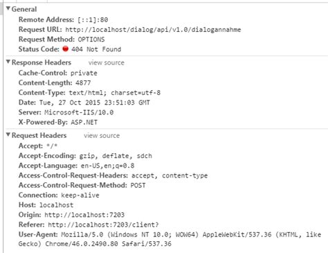 Cors Why Does Webapi 2 Fail Pre Flight Options Request From Iis