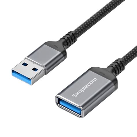 Simplecom CAU USB Extension Cable USB A Male To USB A Female Nylon Braided M