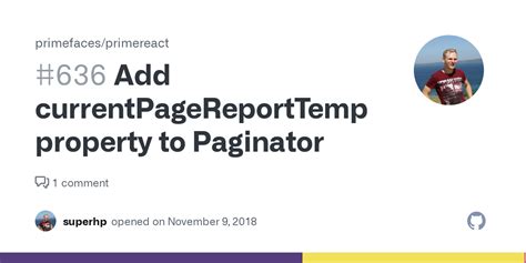 Add Currentpagereporttemplate Property To Paginator · Issue 636