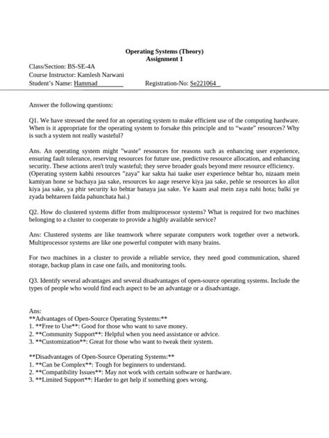 Assignment 1 Pdf Booting Scheduling Computing