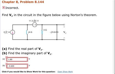 Solved Chapter Problem Incorrect Find Vx In The Chegg Com