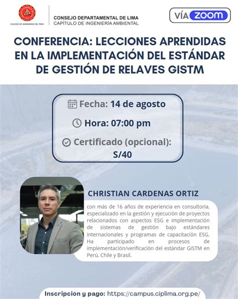 Conferencia “lecciones Aprendidas En La Implementación Del Estándar De