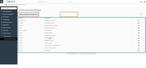 Conditional Alertspopups Vtiger Experts