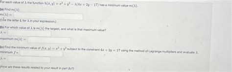 Solved For Each Value Of λ The Function