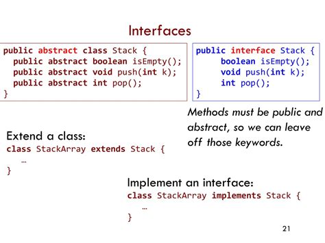 ppt abstract classes and interfaces in java powerpoint presentation