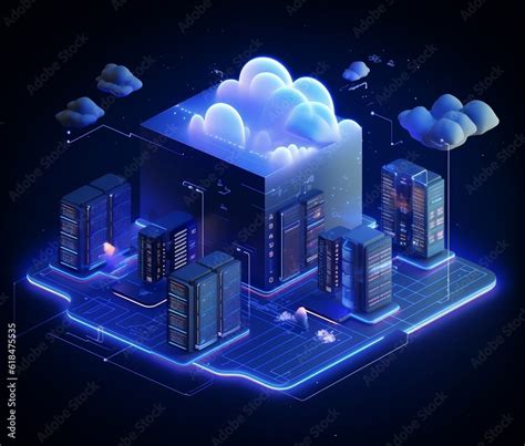 Virtual Private Cloud Vpc Cloud Computing Isometric Illustration