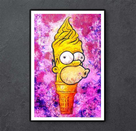 Homer Ice Cream Cone Head The Simpsons Bart Simpsons Krusty Matt