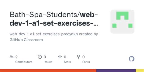 GitHub Bath Spa Students Web Dev A Set Exercises Precydkn Web Dev A Set Exercises
