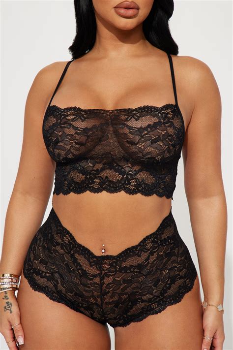 Sultry Moments Lace 2 Piece Set Black Fashion Nova Lingerie