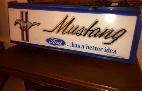 Illuminated Ford Mustang Sign Up For Auction