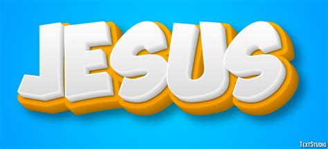 Jesus Text Effect And Logo Design Word