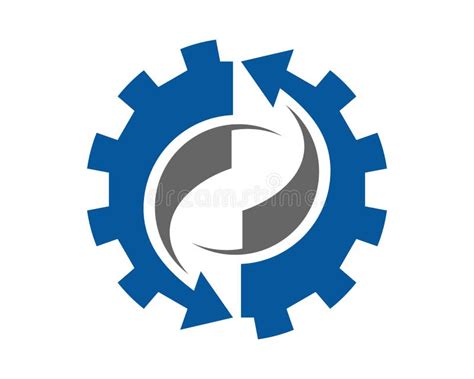 Gear Arrow Logo Icon Template Stock Vector Illustration Of Calligraphy Number 301285820