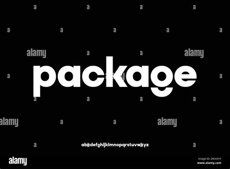 Modern Bold Lowercase Alphabet Display Font Vector Illustration Stock