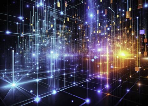 Visualizing The Future Of Data An Abstract Exploration Of Digital Networks Binary Code And Data