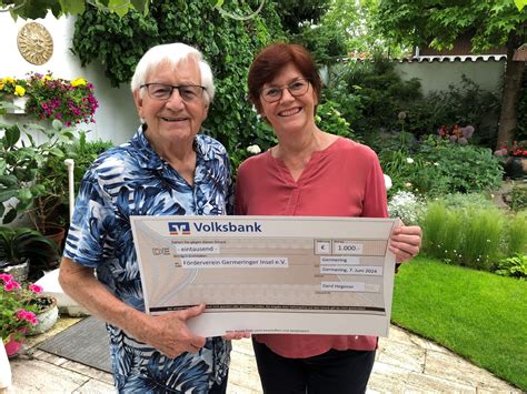Gerd Hegener Spendet An Den Förderverein FÖrderverein Germeringer Insel Ev